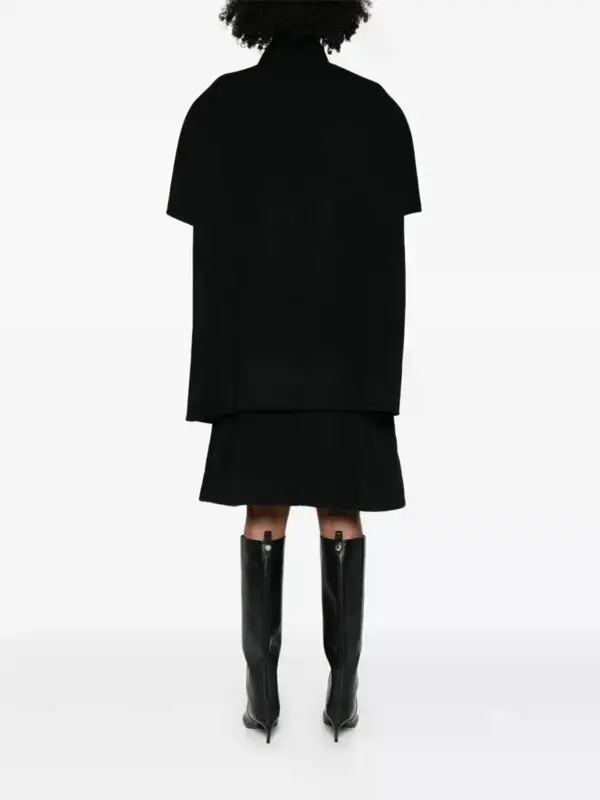 GLOX Double-breasted Coat - Black