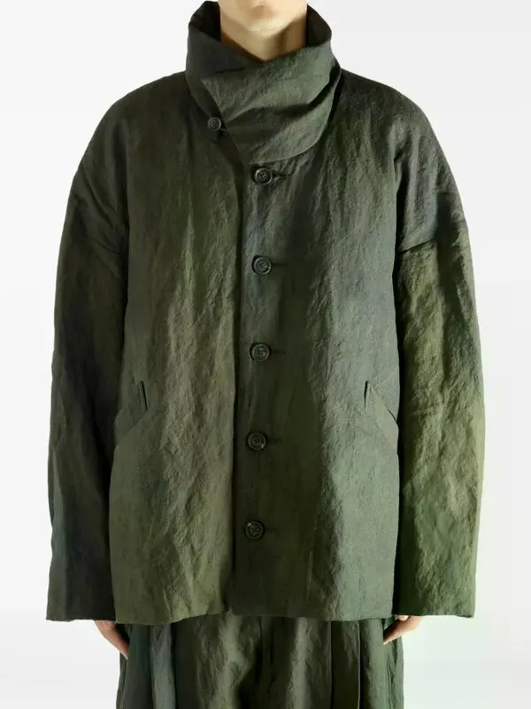 ZIGGY CHEN Buttoned Funnel-neck Jacket