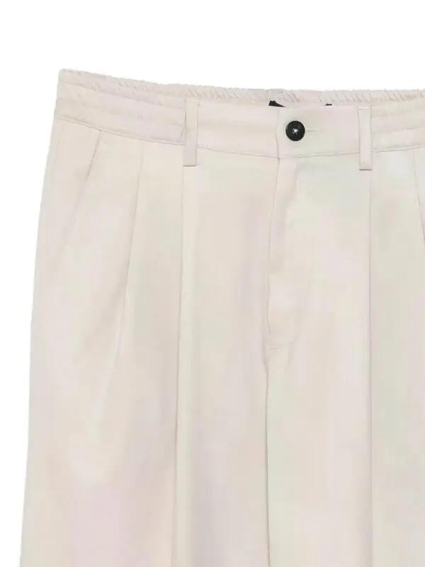 LOW BRAND Pleated Straight-leg Trousers