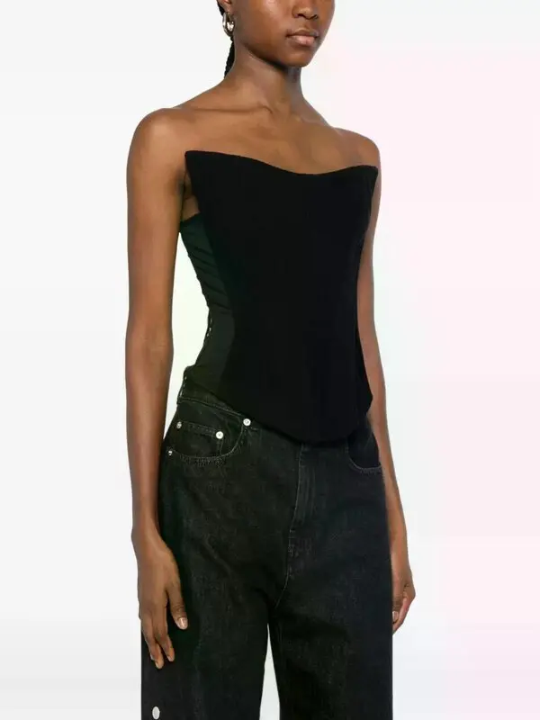 MUGLER Strapless Corset-style Top