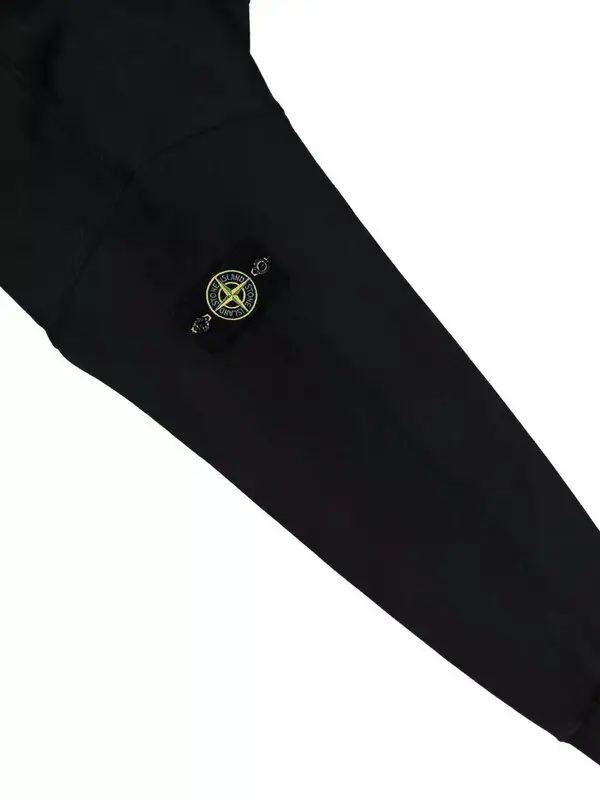 Stone Island Compass-badge Crew-neck Sweatshirt - Black