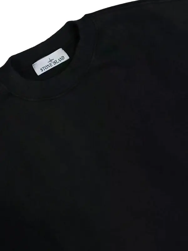 Stone Island Compass-badge Crew-neck Sweatshirt - Black