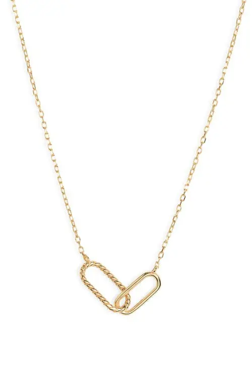 Argento Vivo Interlocking Link Necklace - Gold