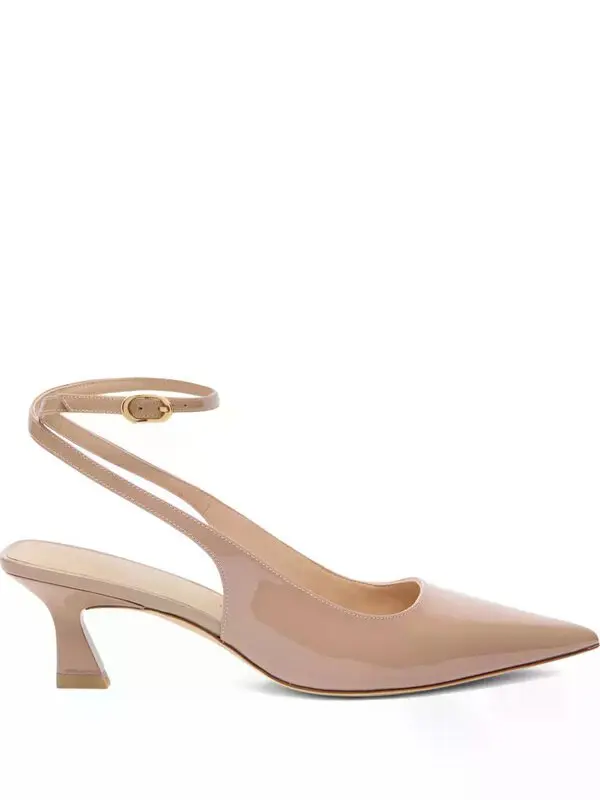 STUART WEITZMAN 50mm Vinnie Ankle-strap Sculptural-heel Pumps - Neutrals