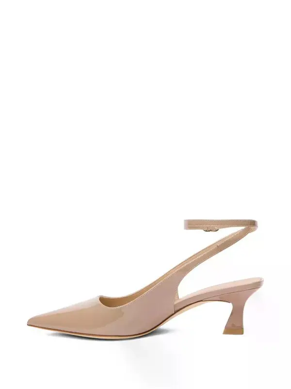STUART WEITZMAN 50mm Vinnie Ankle-strap Sculptural-heel Pumps - Neutrals