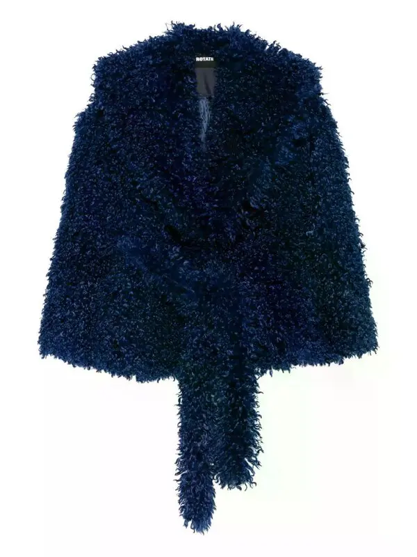 ROTATE BY BIRGER CHRISTENSEN Faux-fur Belted Jacket - Blue