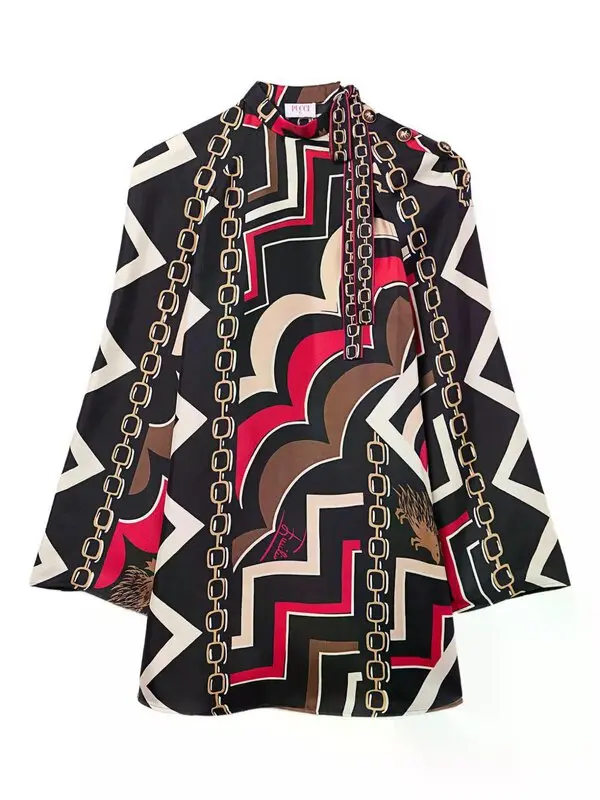 Emilio Pucci Istrice-print Mini Dress - Black