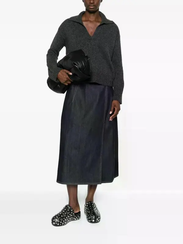 ROBERTO COLLINA Mélange-effect Polo Jumper