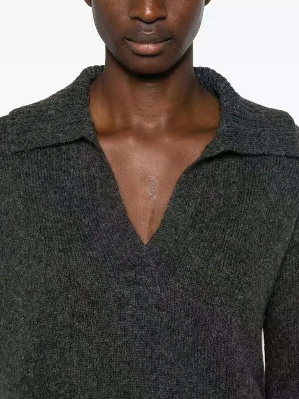 ROBERTO COLLINA Mélange-effect Polo Jumper