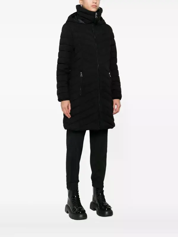 Dkny Zip-up Quilted Parka Coat