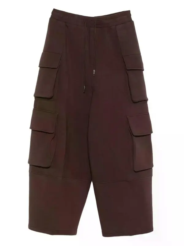 FENG CHEN WANG Cargo-pocket Drawstring Trousers - Brown