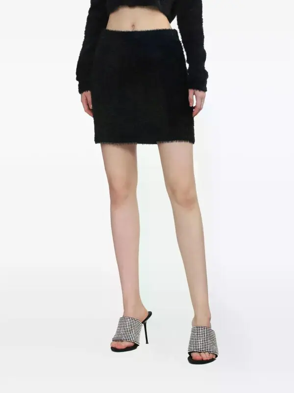 Helmut Lang Fuzzy Mini Skirt - Black