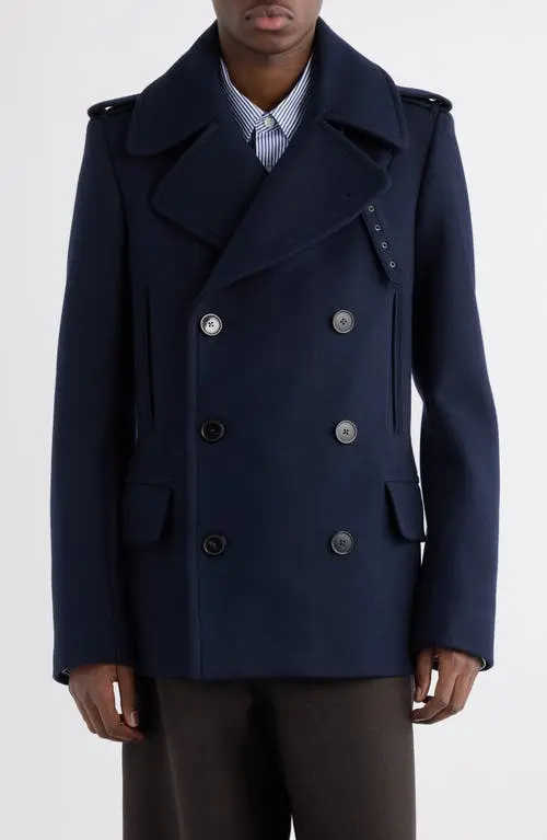 Dries Van Noten Rafaell Double-breasted Wool-blend Peacoat