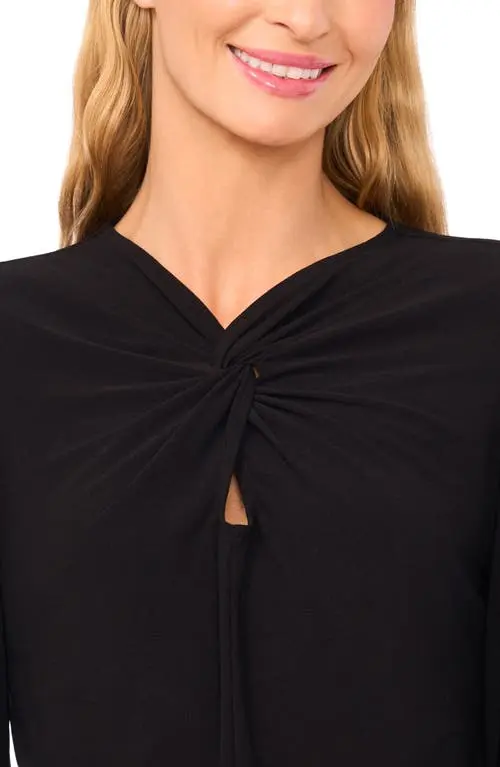 CECE DUPRAZ Twist Front Top - Rich Black
