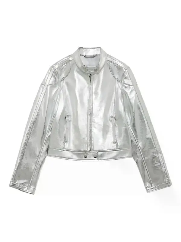 ERMANNO FIRENZE Zip-up Quilted Leather Jacket