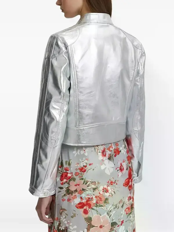 ERMANNO FIRENZE Zip-up Quilted Leather Jacket
