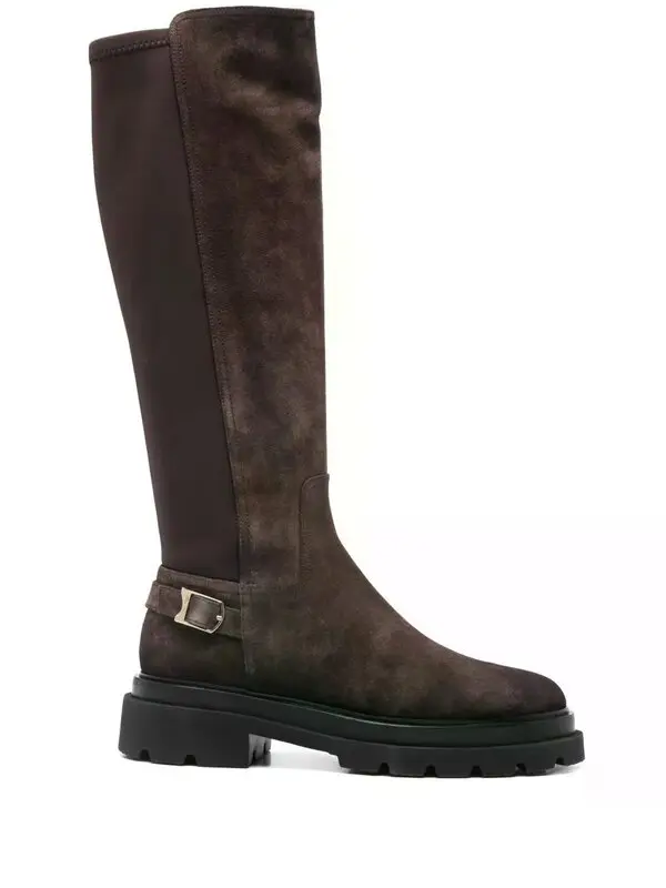 Santoni Suede Knee-high Boots