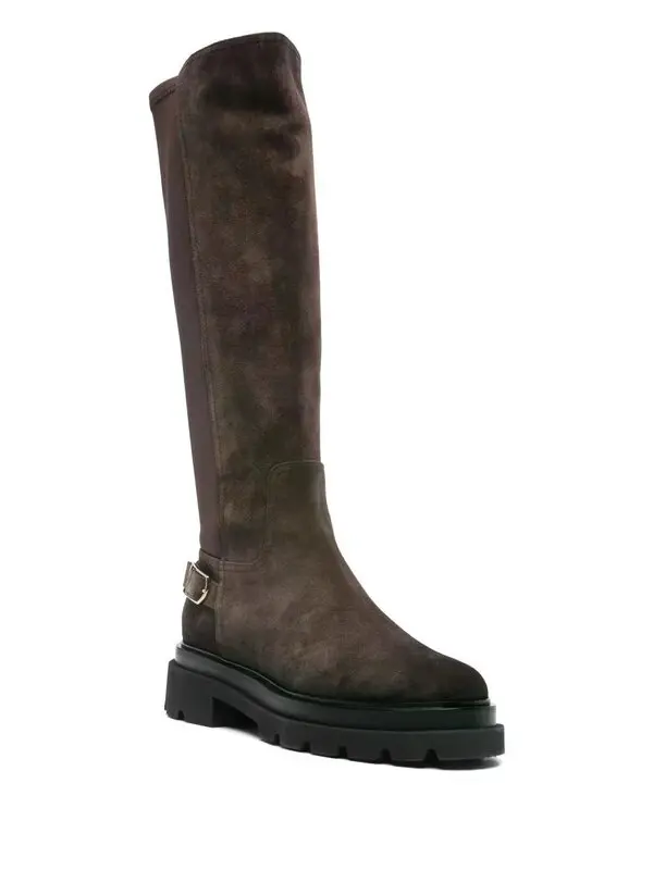 Santoni Suede Knee-high Boots