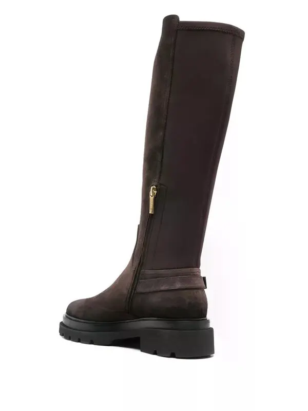 Santoni Suede Knee-high Boots