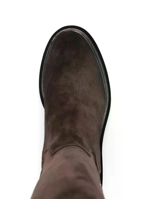 Santoni Suede Knee-high Boots