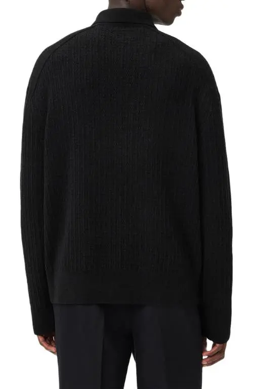 ALLSAINTS Jakob Wool & Alpaca Blend Polo Sweater