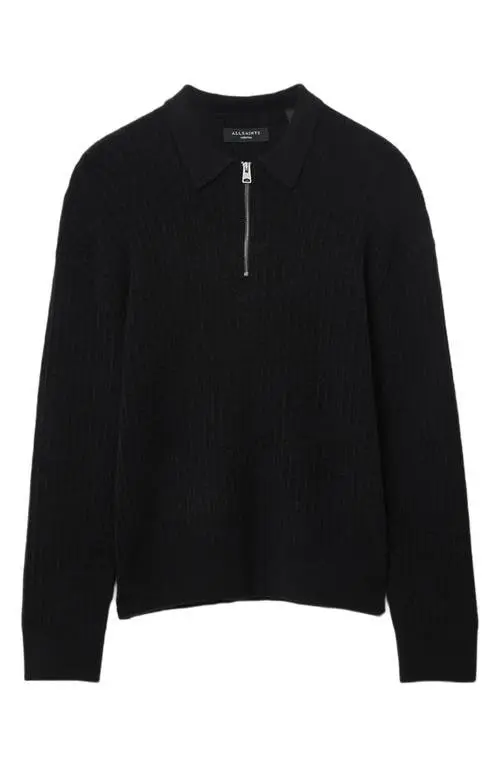 ALLSAINTS Jakob Wool & Alpaca Blend Polo Sweater