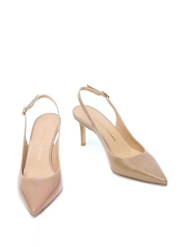 STUART WEITZMAN 75mm Power Pointed Sling-back Pumps - Neutrals