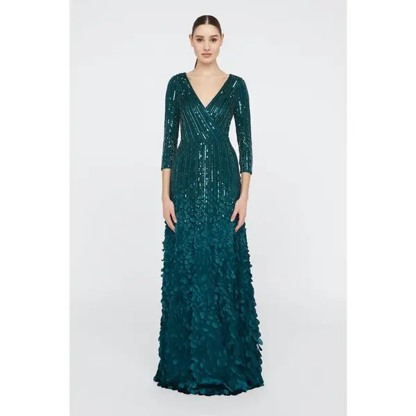 Theia Arabella Beaded Gown