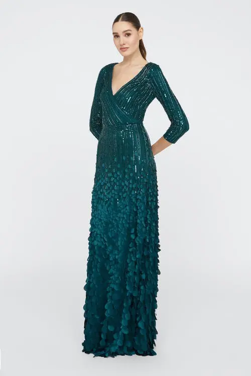 Theia Arabella Beaded Gown