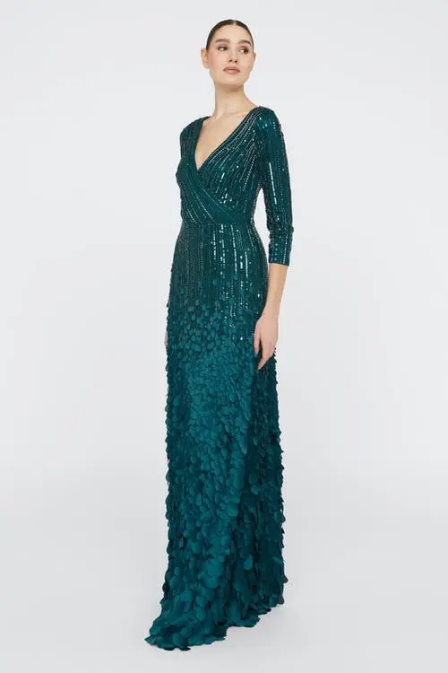 Theia Arabella Beaded Gown
