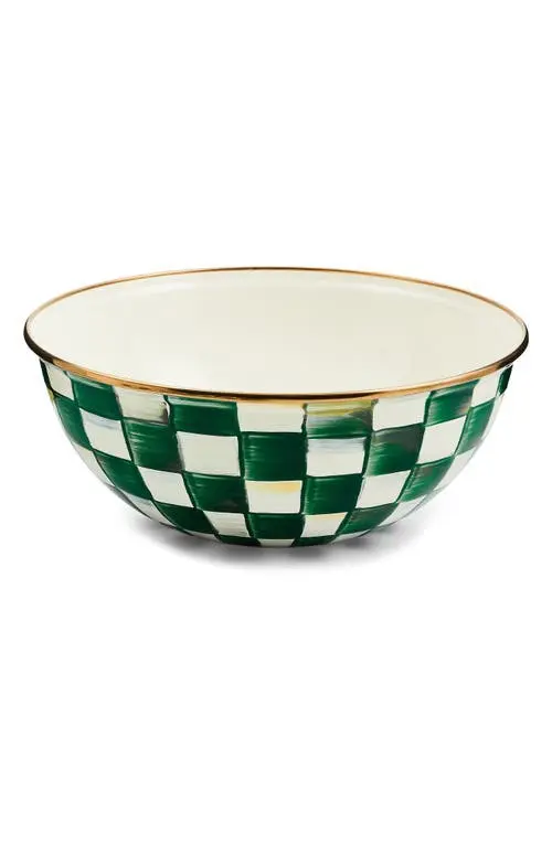 MACKENZIE-CHILDS Check Medium Everyday Bowl - Emerald