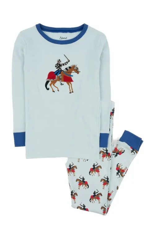 LEVERET Knight 2-piece Pajama Set - Blue