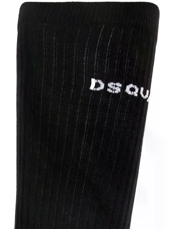 Dsquared2 Logo-knit Ribbed Socks