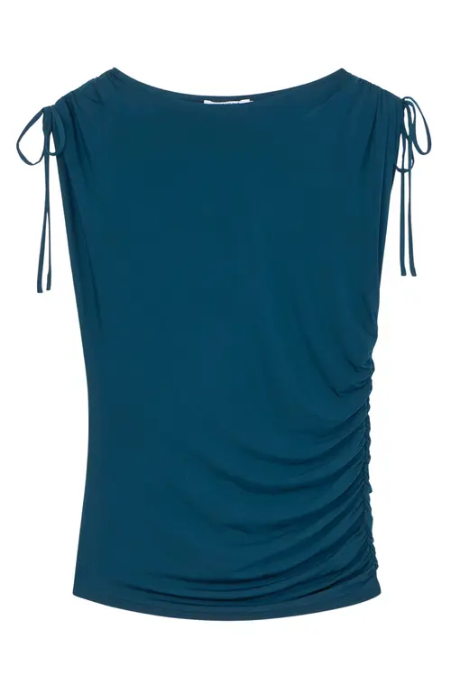M.M.LAFLEUR Dotty Light Jersey Top - Moroccan Blue