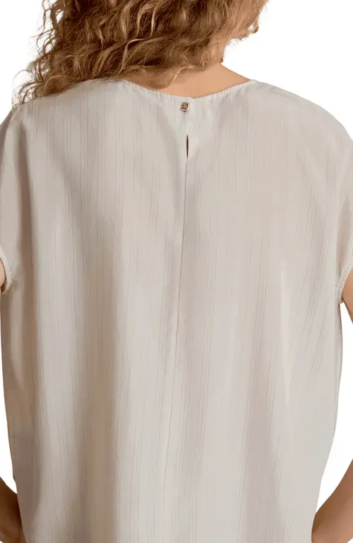 M.M.LAFLEUR Didion Printed Silk Drape Top - Mixed Stripe