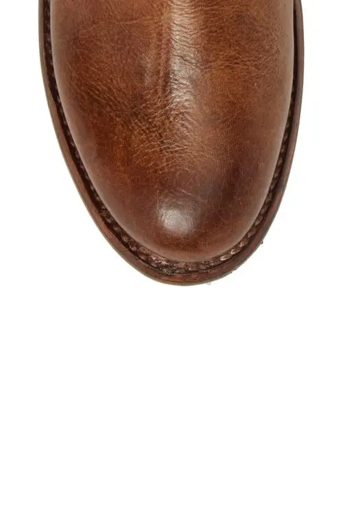 Bed Stu Distressed Leather Zip-up Moto Boots - Tan Rustic