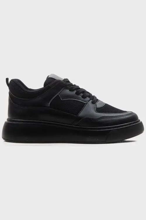 PROLOGUE SHOES Pure Mesh Sneakers - Black Faux Leather