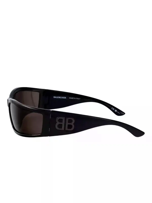 Balenciaga Rectangle-frame Logo Sunglasses