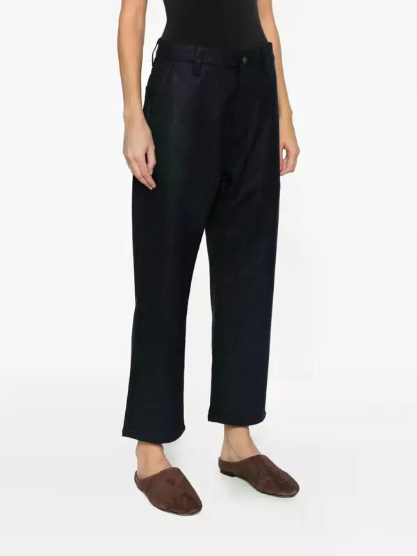 Sofie D'hoore Wool Straight-leg Cropped Trousers