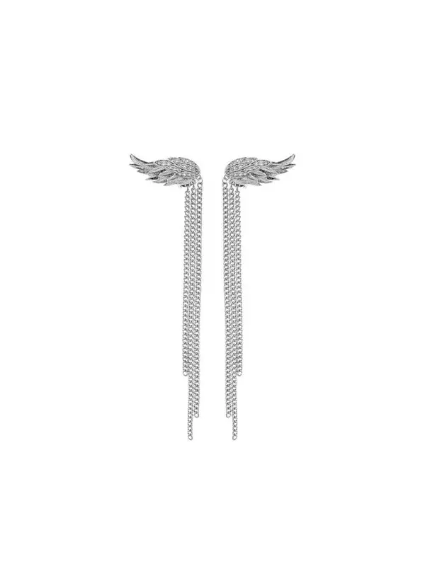 Zadig&Voltaire Wing Chain Earrings - Silver