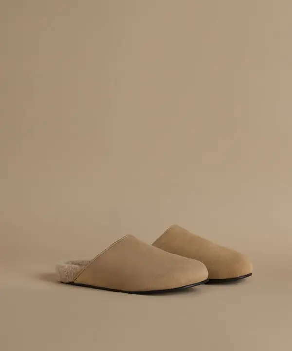 Jenni Kayne Shearling Ashby Clogs - Tan