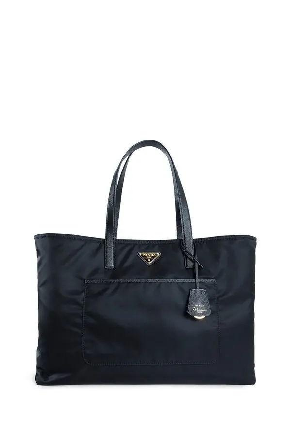 Prada Calfskin Leather Tote Bag - Black