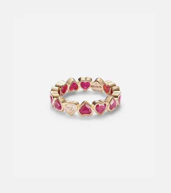 Shay Jewelry 18kt Yellow Ring With Rubies And Diamonds - Gold
