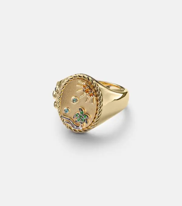 Yvonne Léon La Plage 9kt Gemstone Ring - Gold