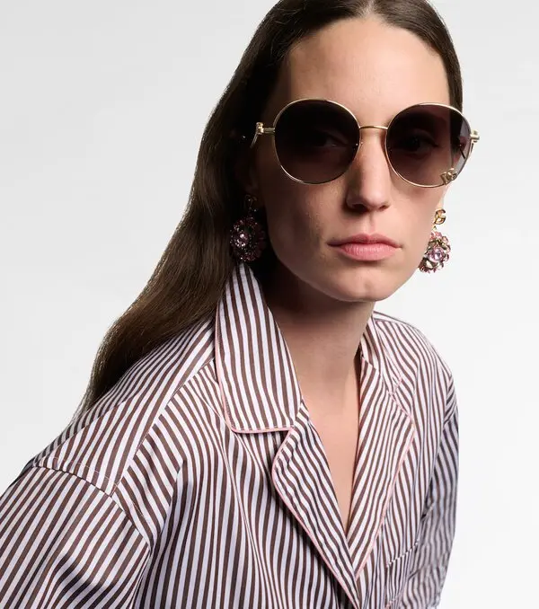 Dolce & Gabbana Dg Filo Round Sunglasses - Brown