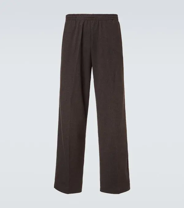 Our Legacy Breeze Cotton And Wool-blend Sweatpants - Brown