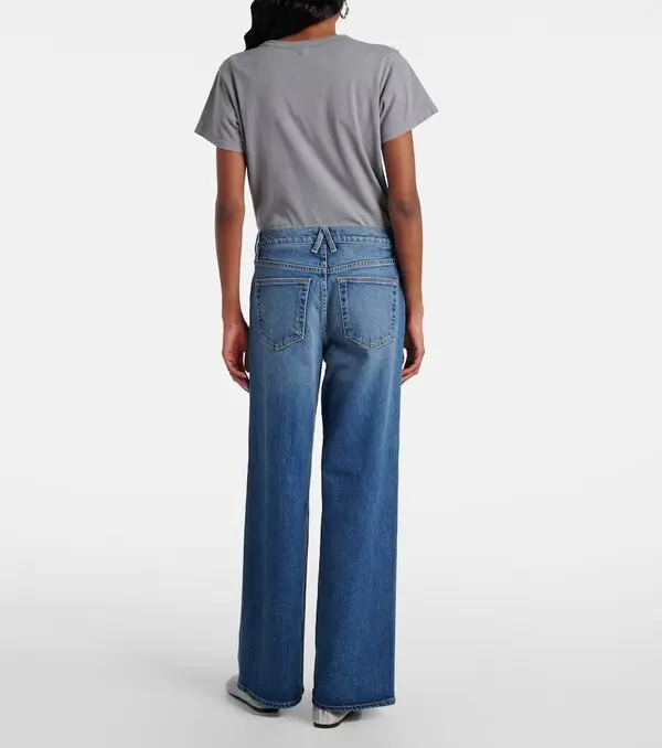 SLVRLAKE Selena Mid-rise Wide-leg Jeans - Blue