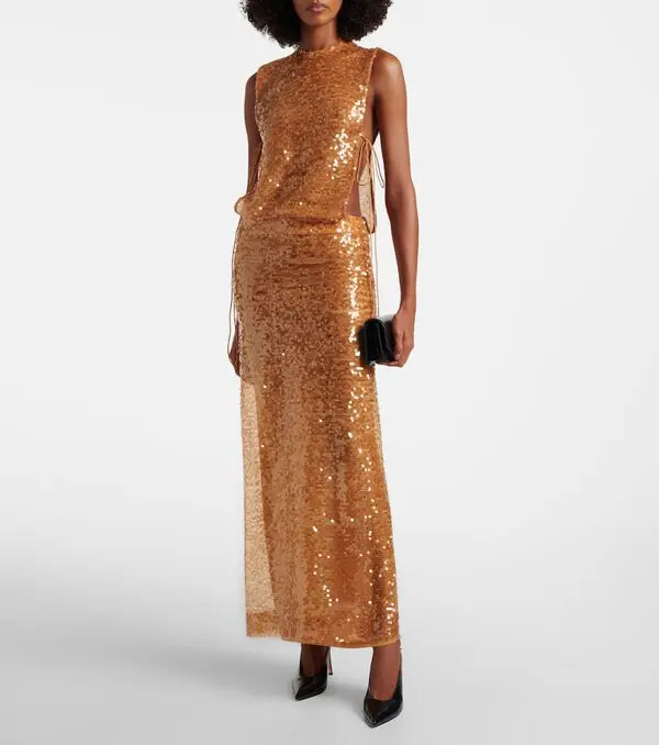 Christopher Esber Illuminate Sequined Tulle Gown
