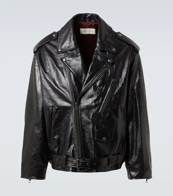 Dries Van Noten Leather Biker Jacket