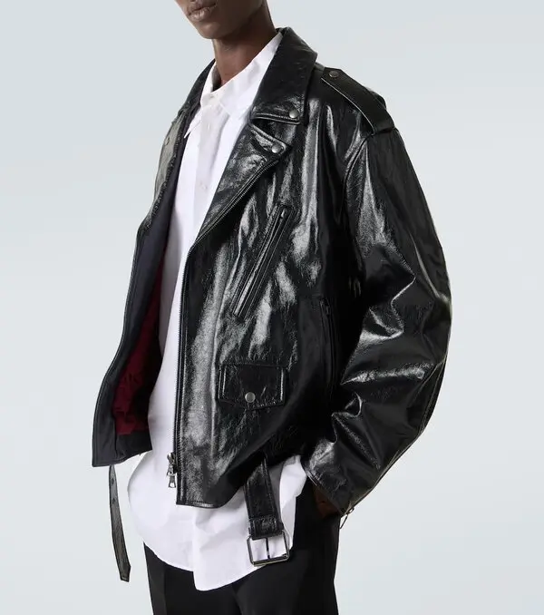 Dries Van Noten Leather Biker Jacket